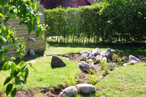 Regnvandsbed | Guide til opbygning af regnbed i haven
